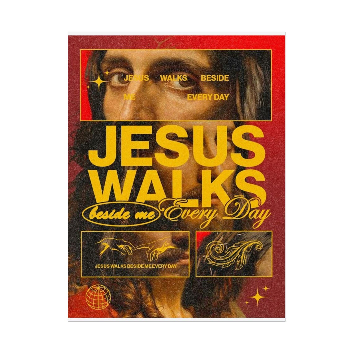 Jesus Walk Poster Print: Christian Bible Verse Wall Art - Etsy