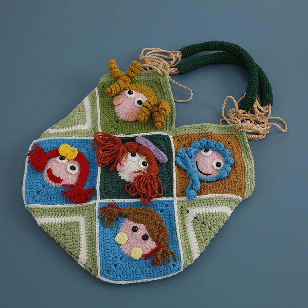 UGLY DOLLS New Design Handmade Crochet Tote Shoulder Bag, Vibrant Color ...