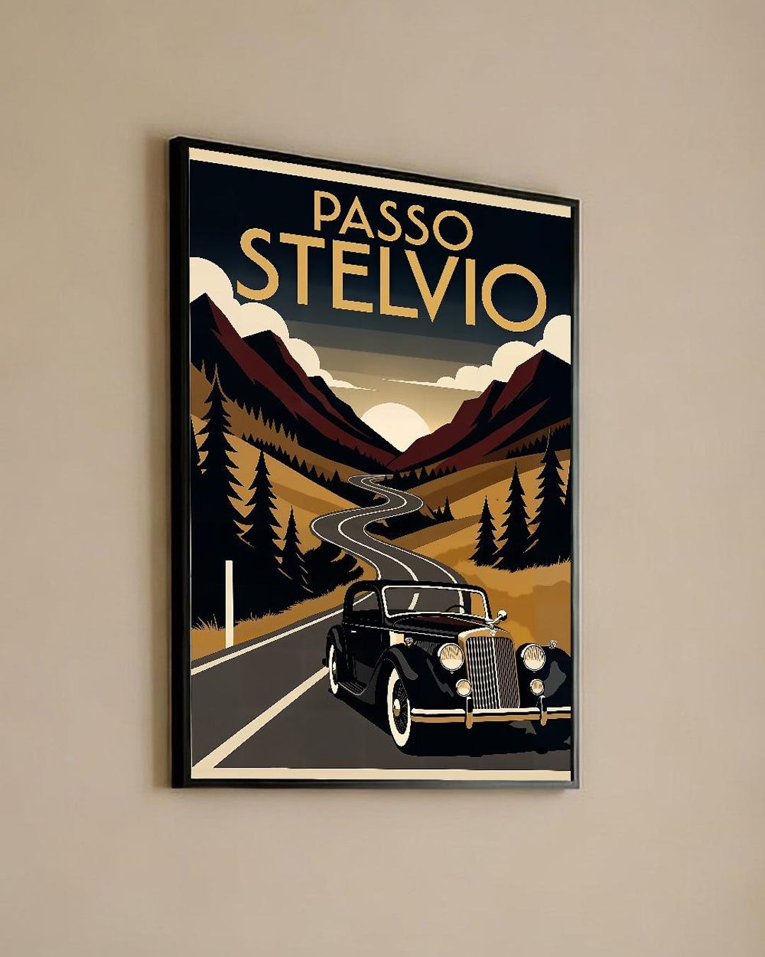 Art Deco Poster: Passo Stelvio - Instant Download - Etsy