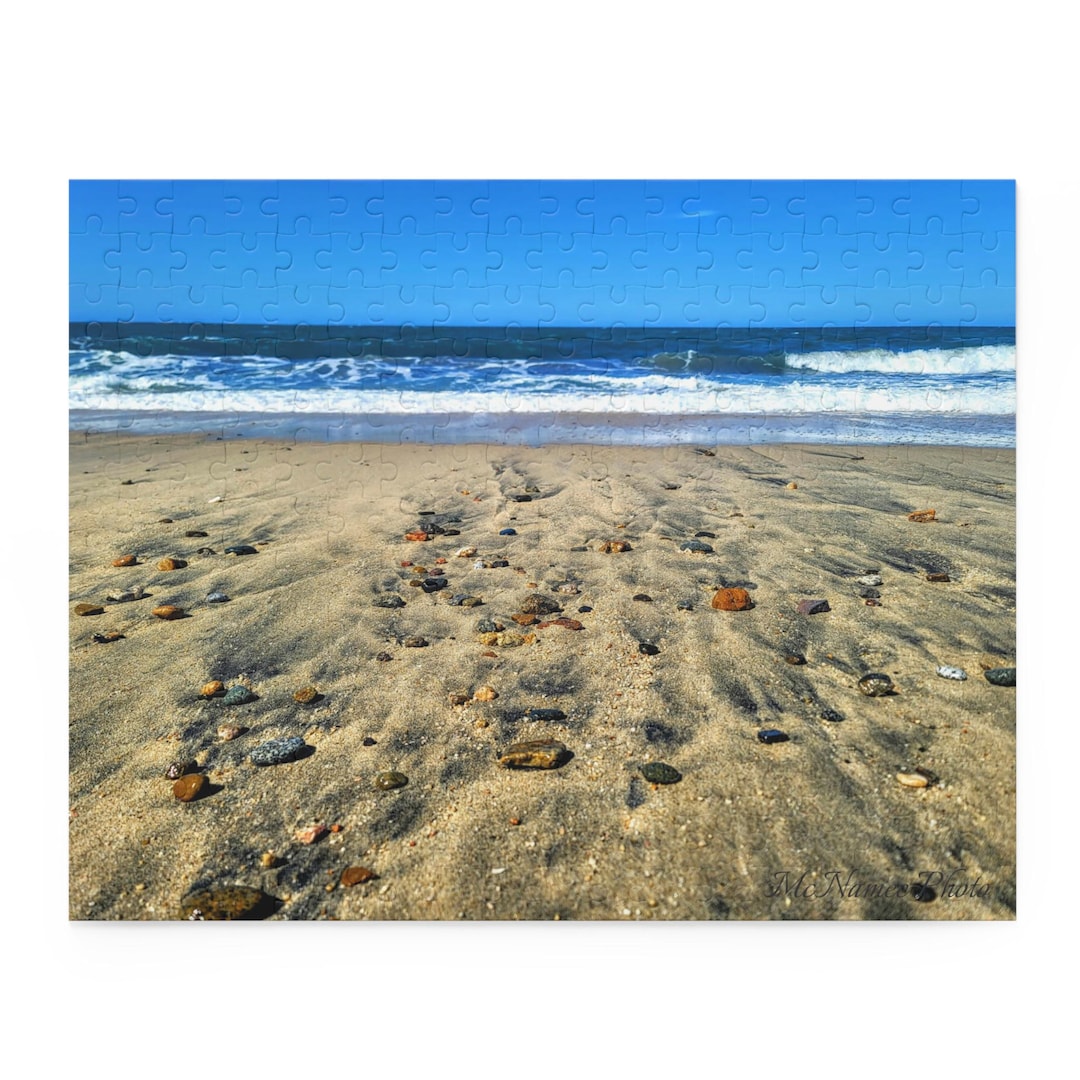 Beach Scene Jigsaw Puzzle: Relaxing Ocean View, Family Gift - Etsy