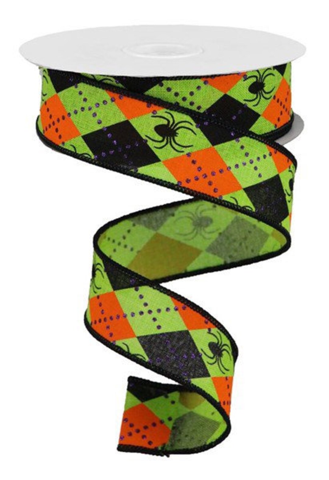 Halloween Ribbon, Spider Ribbon, Argyle Ribbon, Green Ribbon, Black ...