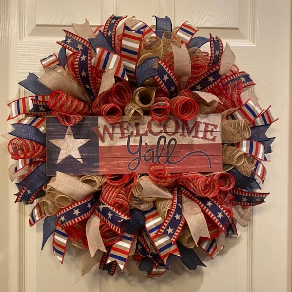 Texas Wreath - Etsy