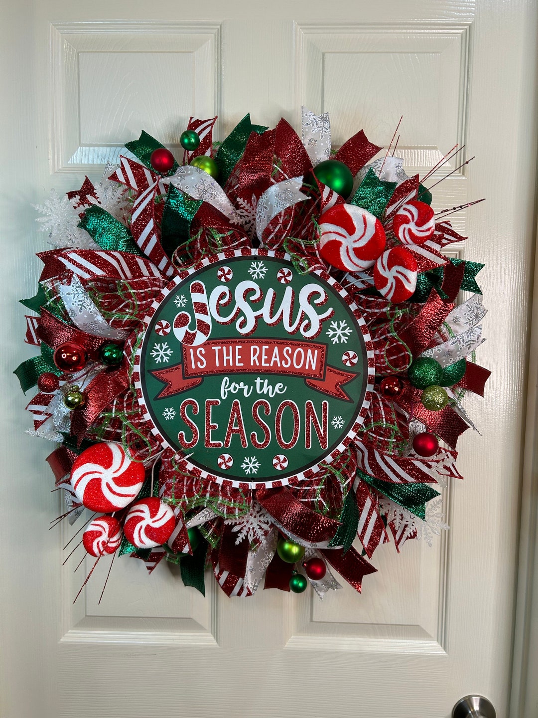 Christmas Wreath, Jesus is the Reason for the Season Christmas Wreath ...