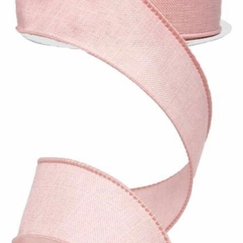 Pink Ribbon Rose Pink Royal Burlap Ribbon Wired Ribbon 1 - Etsy