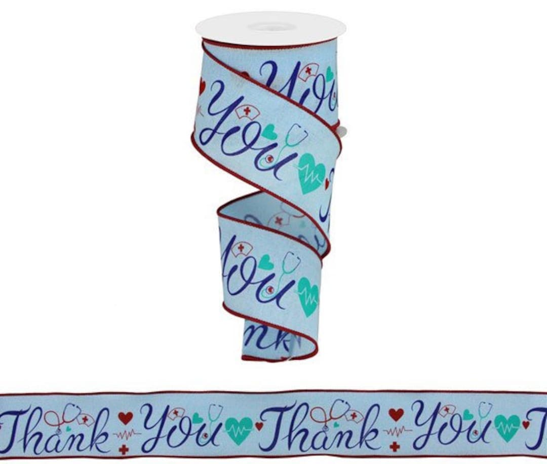 Healthcare Ribbon, Hero Ribbon, Thank You Ribbon, Nurse Ribbon, Blue ...