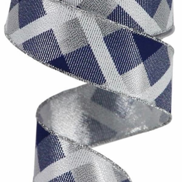 Blue Plaid Ribbon - Etsy