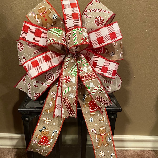 Gingerbread Man Bow - Etsy