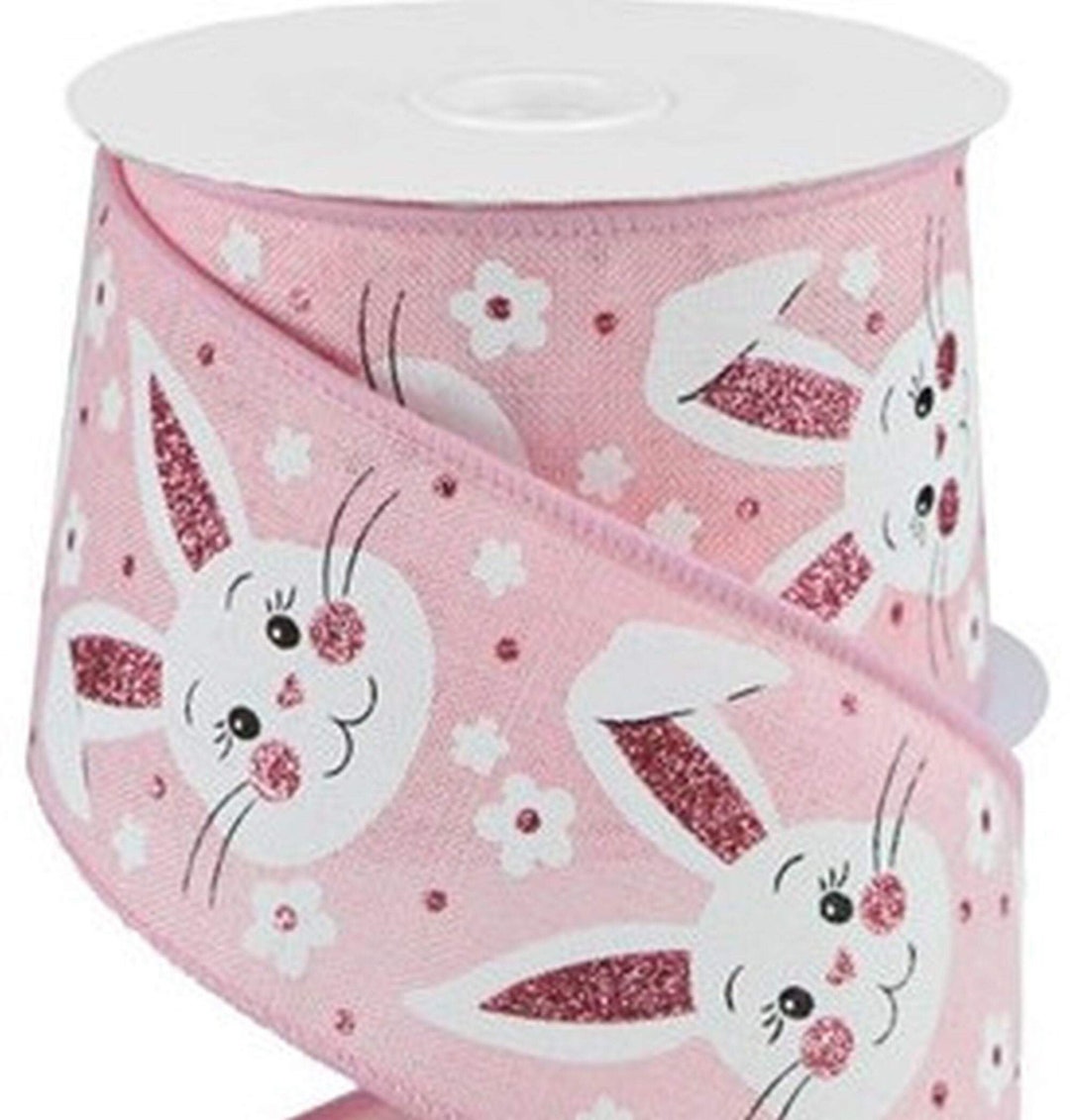 Easter Ribbon, Bunny Ribbon, Pink Ribbon, Easter Bunny Ribbon, Burlap ...