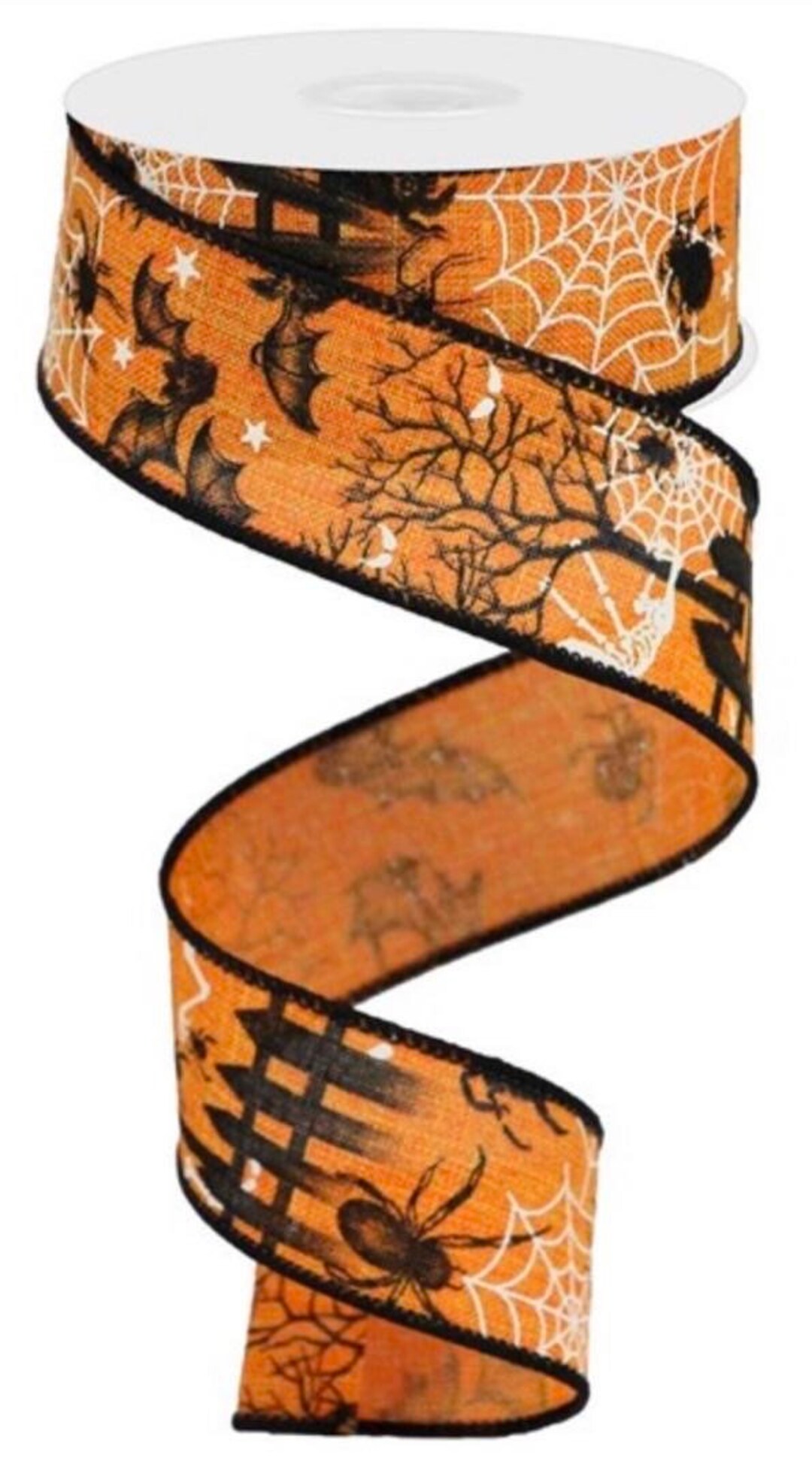 Halloween Ribbon, Bats Ribbon, Spider Ribbon, Orange Ribbon, Black ...