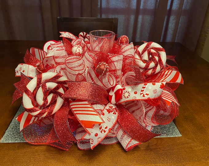 Christmas Centerpiece Holiday Centerpiece Candy Centerpiece - Etsy