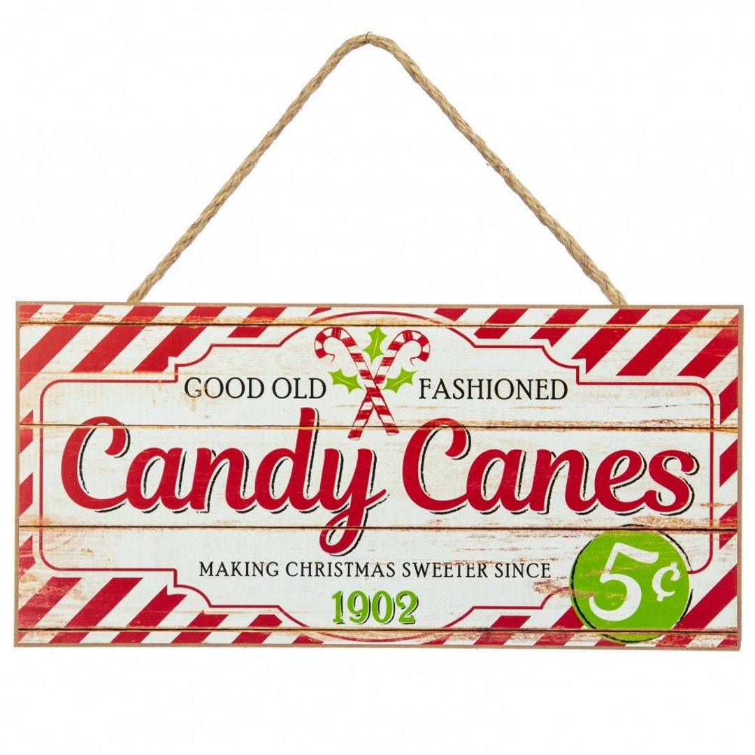 Christmas Sign, Candy Cane Sign, Christmas Wreath Sign, Candy Cane ...