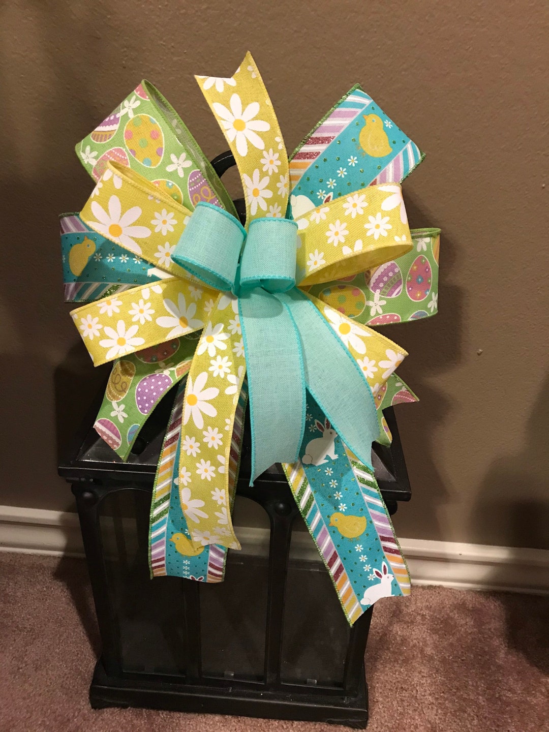 Easter Bow, Easter Egg Bow, Easter Bunny Wreath Bow, Easter Lantern Bow ...
