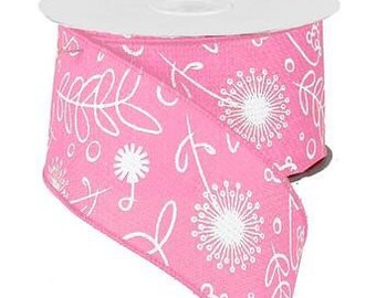 Pink Wired Ribbon - Etsy