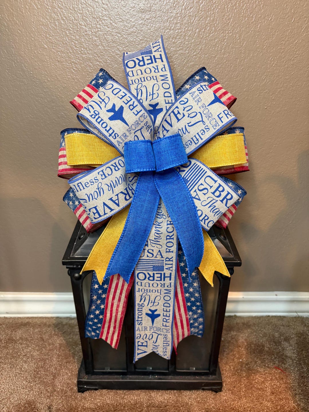 Patriotic Bow, Air Force Bow, Military Bow, USA Bow, Air Force ...