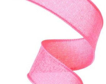 Pink Burlap Ribbon - Etsy