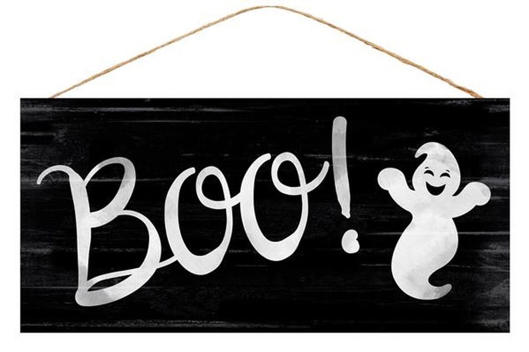 Halloween Sign, Ghost Sign, Boo Sign, Halloween Wreath Sign, Ghost ...