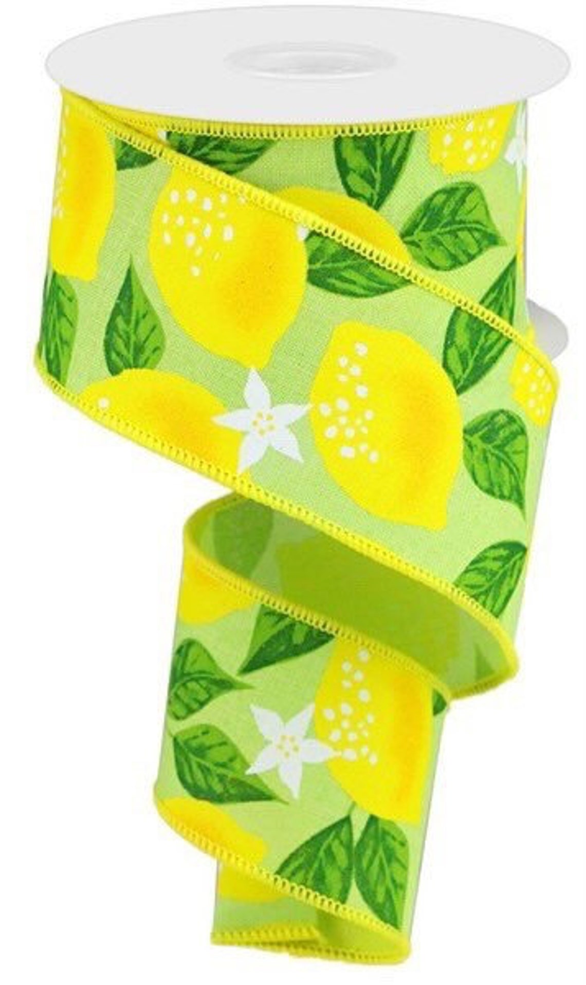 Lemon Ribbon, Fruit Ribbon, Spring Ribbon, Summer Ribbon, Burlap Ribbon ...