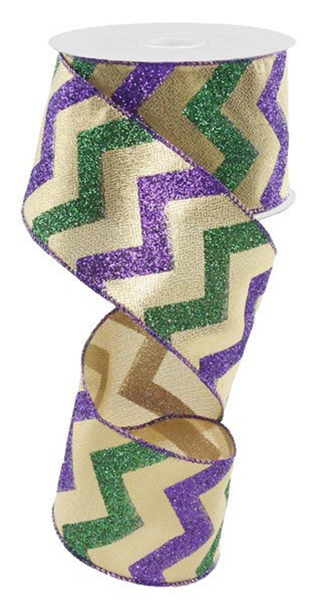 Mardi Gras Ribbon, Chevron Ribbon, Gold Ribbon, Green Ribbon, Purple ...