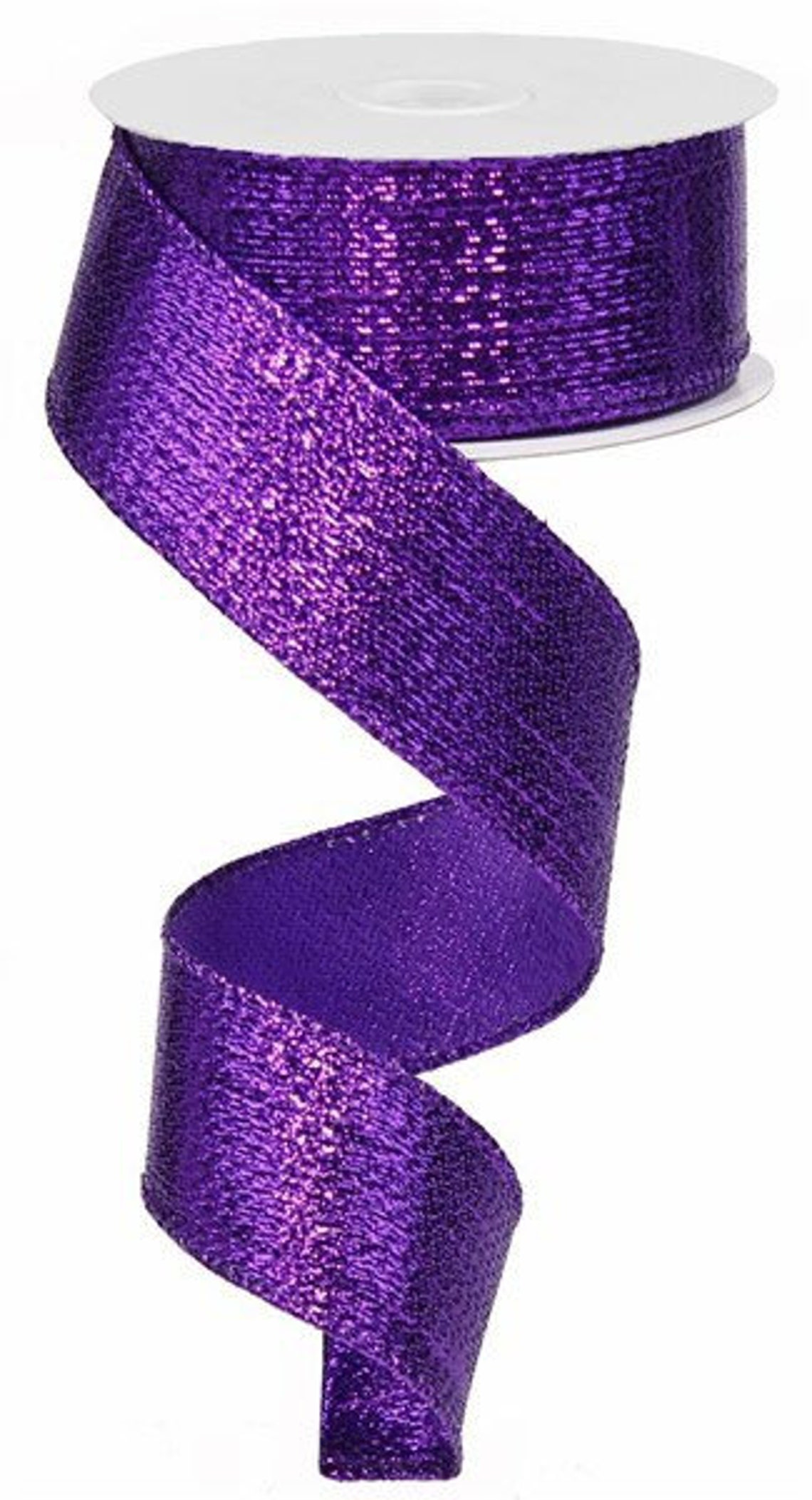 Purple Ribbon Metallic Ribbon Purple Metallic Ribbon - Etsy