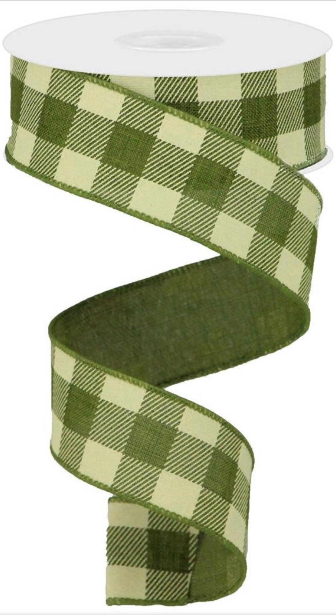 Green Plaid Ribbon, Moss Green Ribbon, Buffalo Check Ribbon, Royal ...