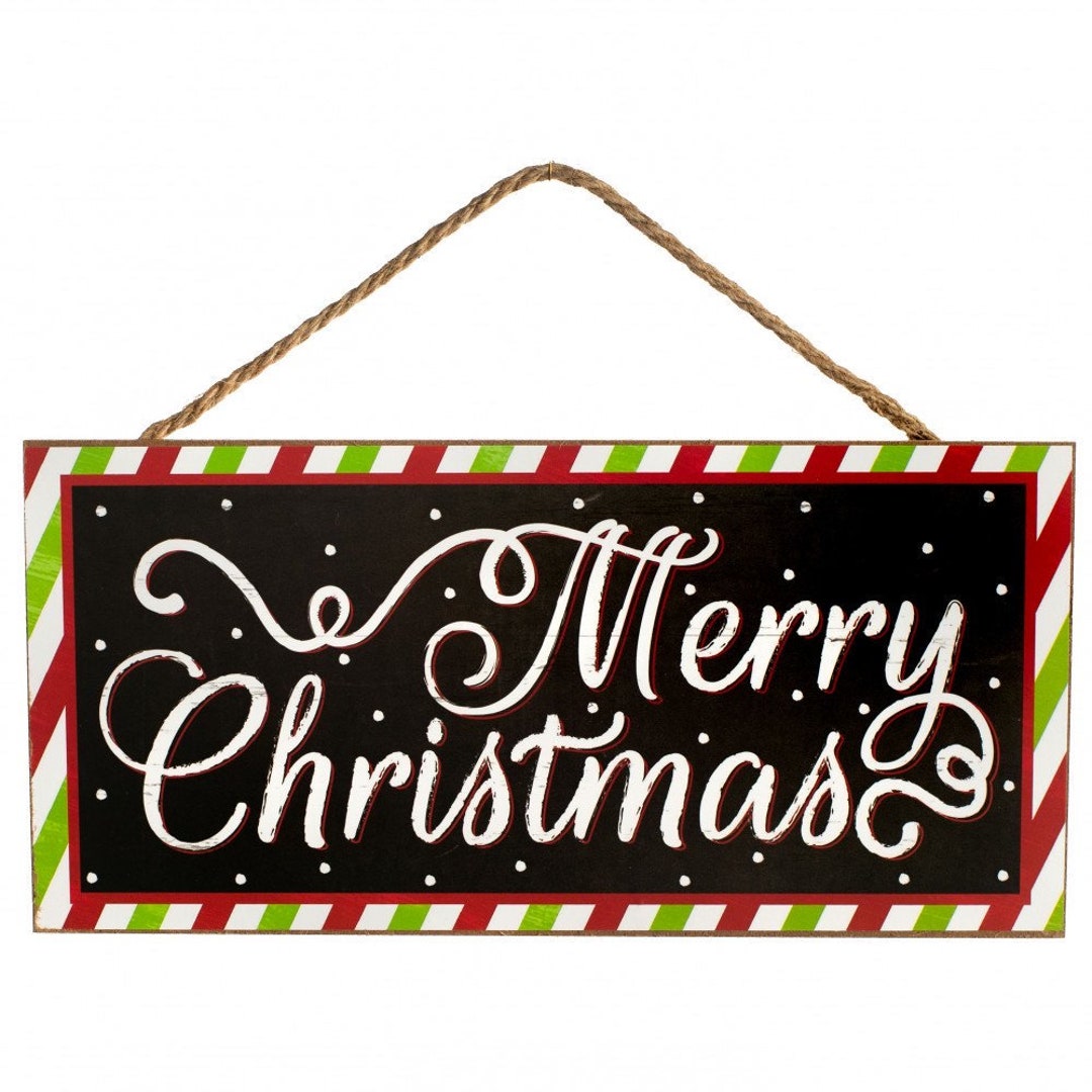 Christmas Sign, Merry Christmas Sign, Christmas Wreath Sign, Merry ...