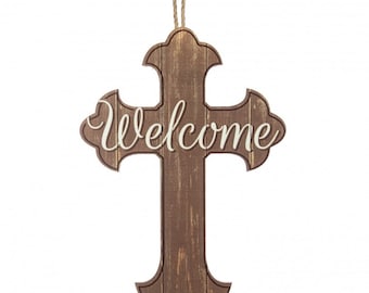 Cross Welcome Sign - Etsy