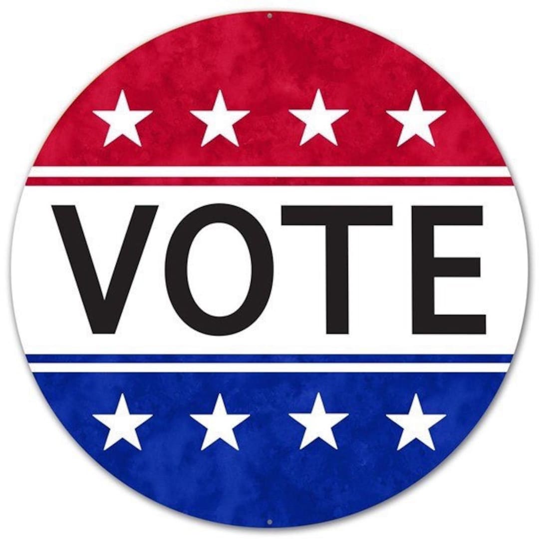 Vote Sign, Tin Sign, Patriotic Sign, 12 Sign, Wreath Sign, Door Sign - Etsy
