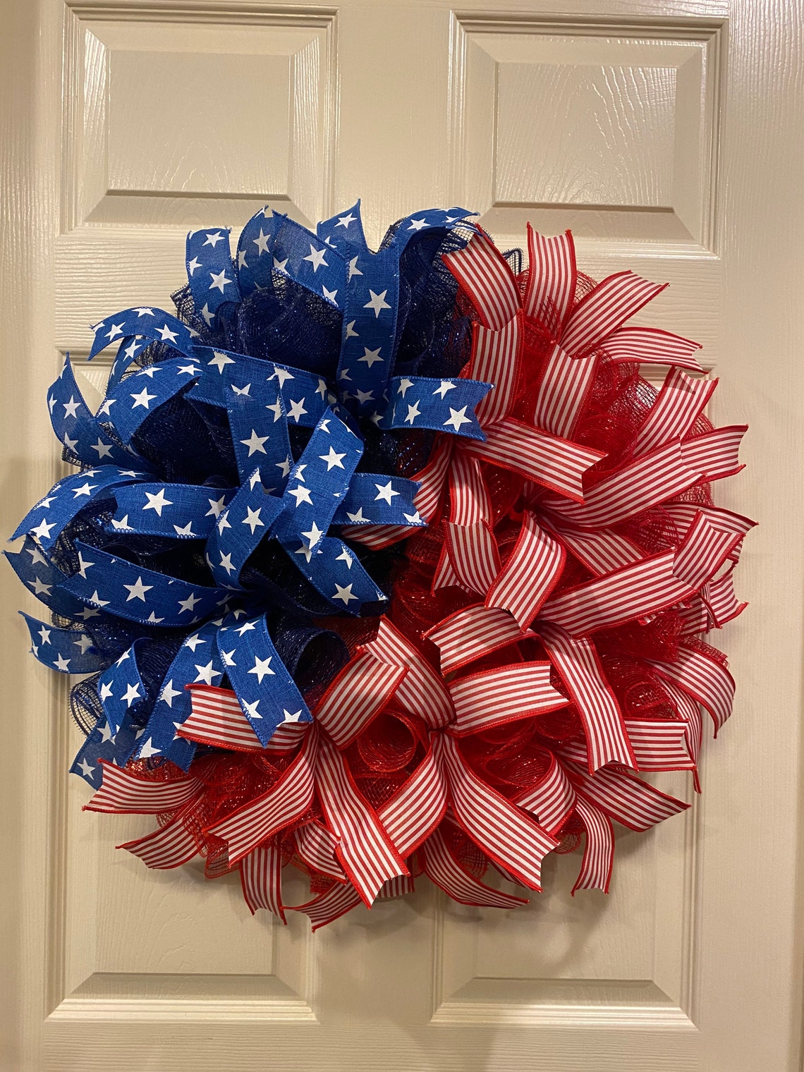 American Flag Wreath Patriotic Wreath Patriotic Welcome - Etsy
