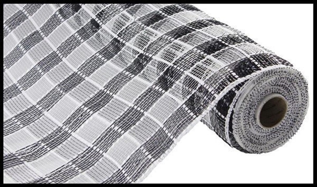 Deco Mesh, Bufflao Check Mesh, Metallic Mesh, Black and White Check ...