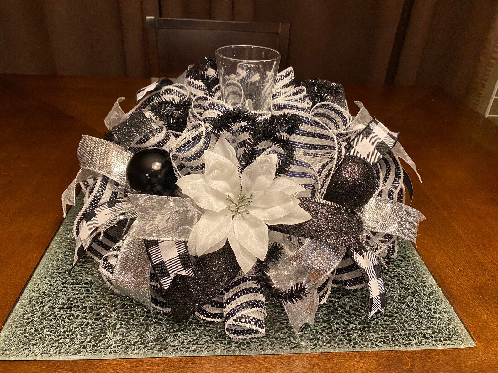 Christmas Centerpiece, Holiday Centerpiece, Buffalo Check Centerpiece ...