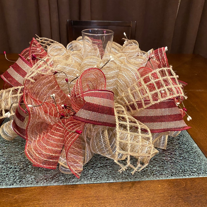 Burlap Centerpieces - Etsy