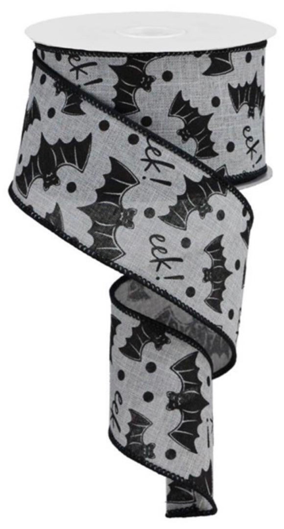 Halloween Ribbon, Bats Ribbon, Gray Ribbon, Black Ribbon, Royal Burlap ...