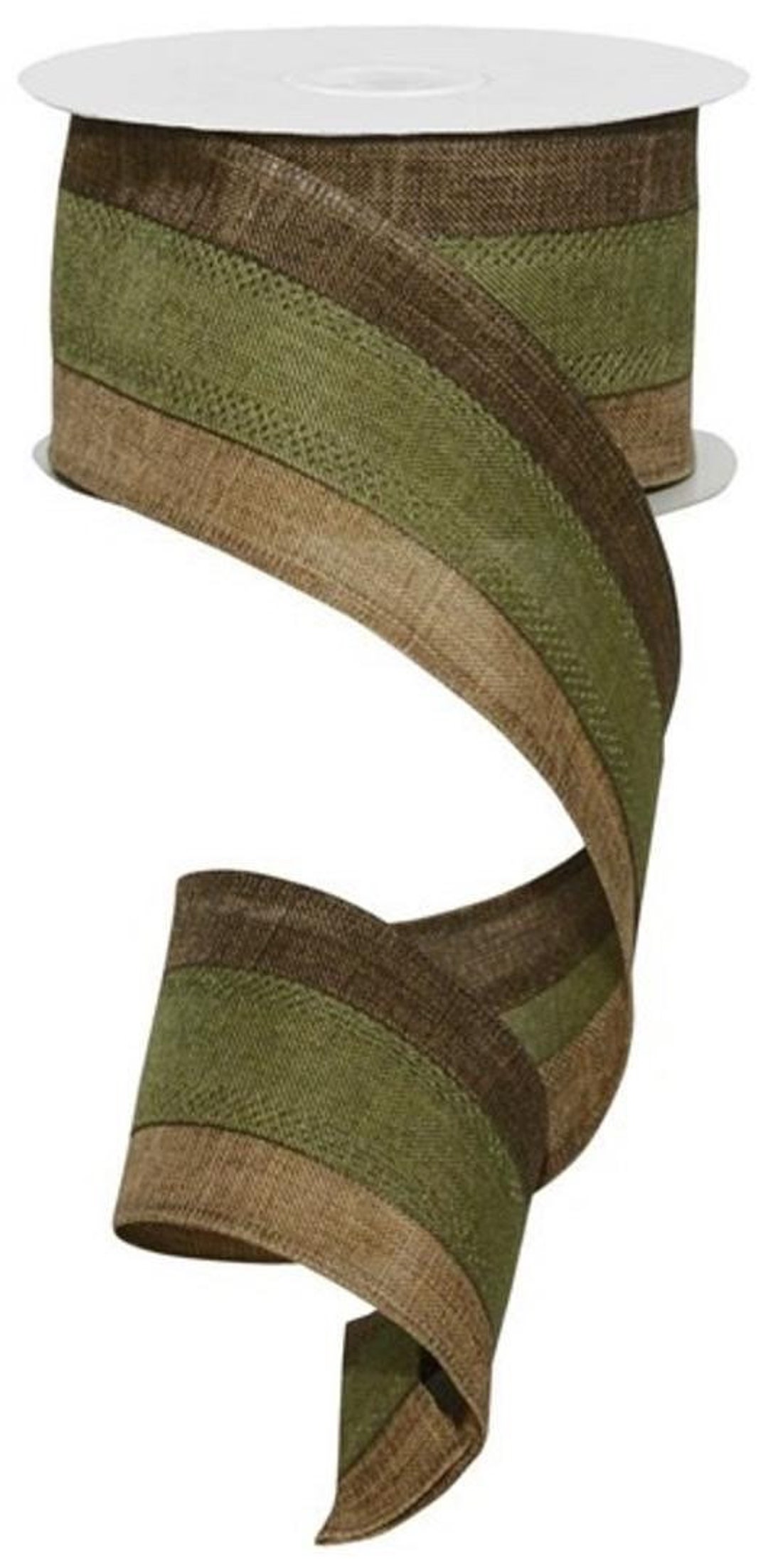 Green Stripe Ribbon, Brown Stripe Ribbon, Royal Burlap Ribbon, Wired ...