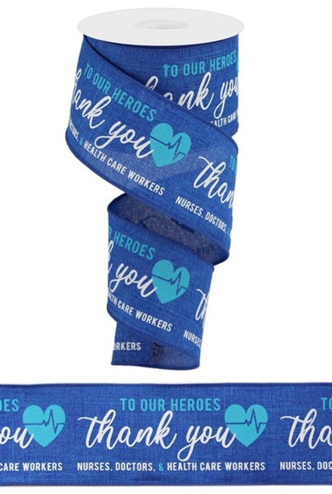Healthcare Ribbon, Hero Ribbon, Thank You Ribbon, Nurse Ribbon, Blue ...