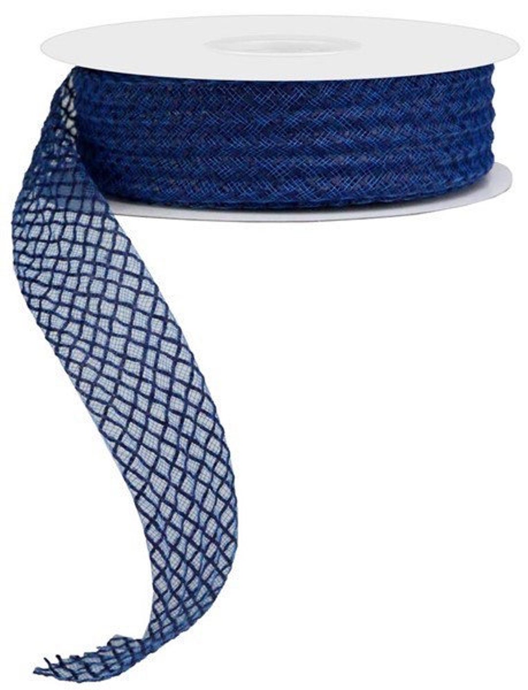 Blue Ribbon, Flex Jute Ribbon, Blue Flex Jute Ribbon, 1.5" Ribbon, 20 ...