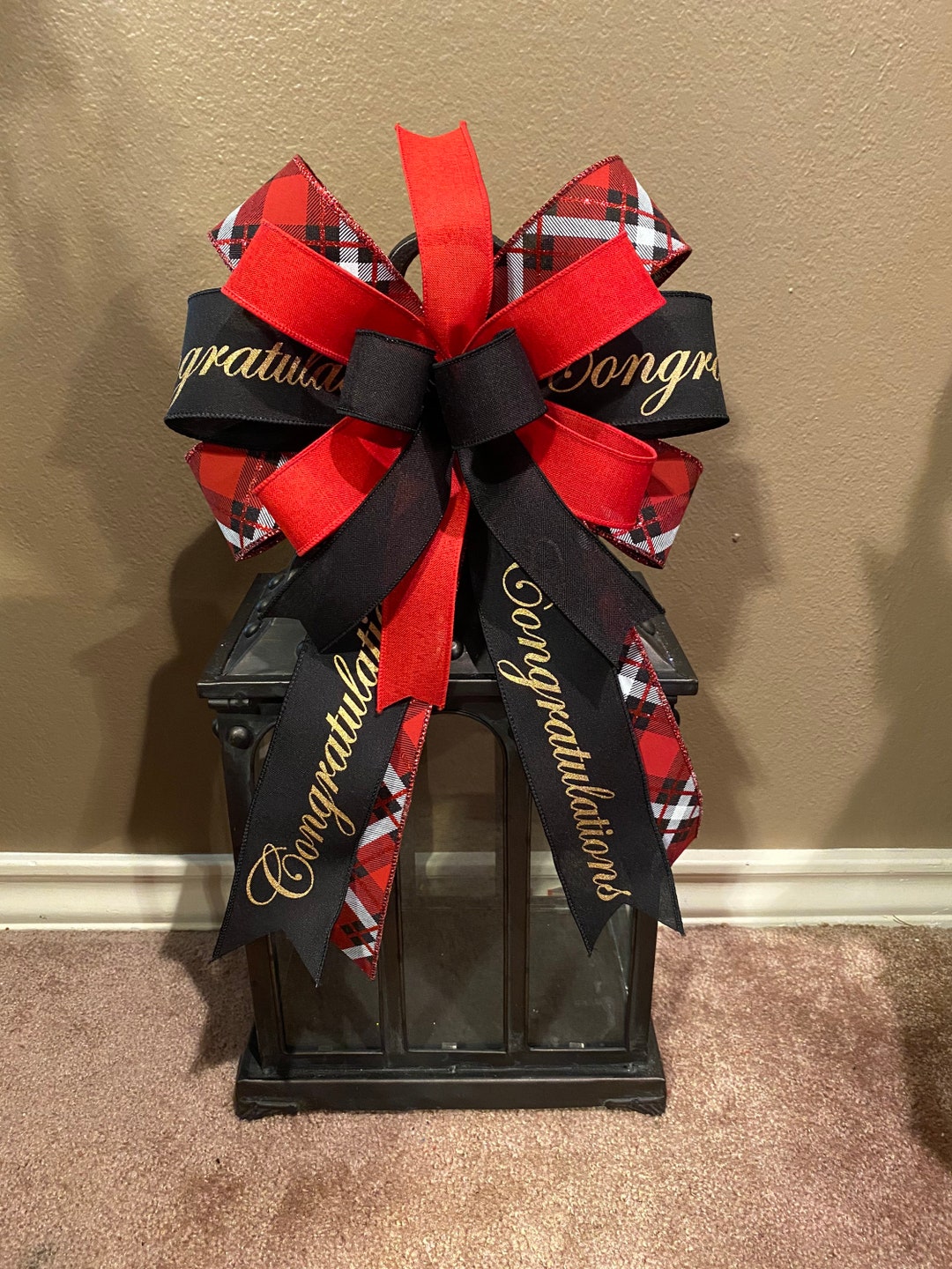 Congratulations Bow, Graduation Bow, Wedding Bow, Wreath Bow, Lantern ...