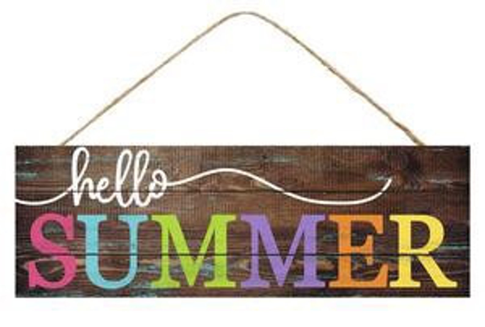 Summer Sign Hello Summer Sign Bright Summer Sign Summer - Etsy