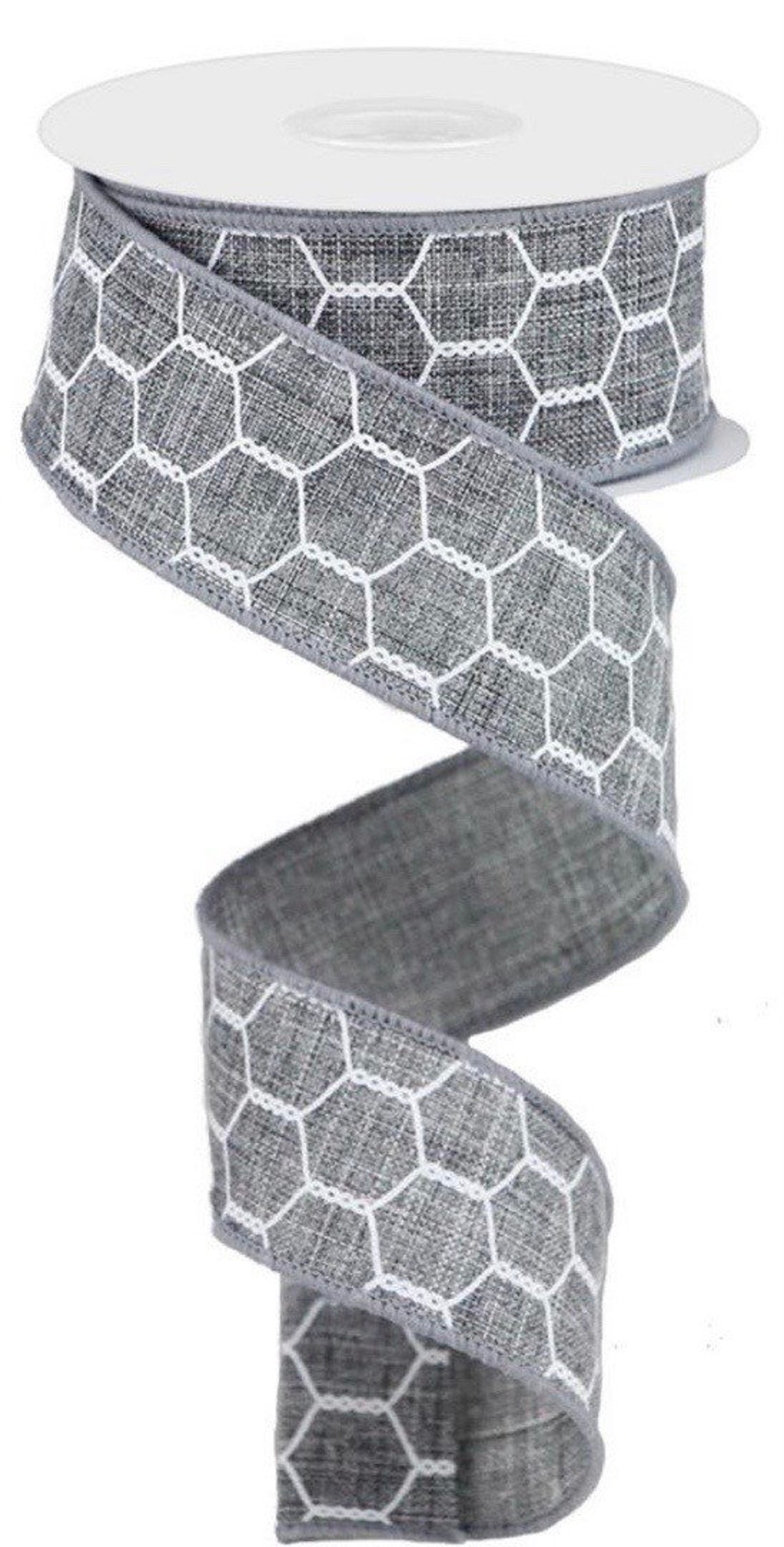 Chicken Wire Ribbon Farmhouse Ribbon Gray Ribbon Royal - Etsy
