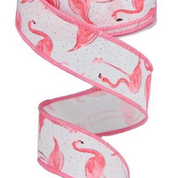Flamingo Ribbon Wired - Etsy
