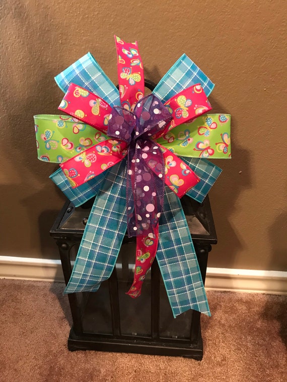 Spring Bow Butterfly Bow Spring Wreath Bow Wreath Bow - Etsy