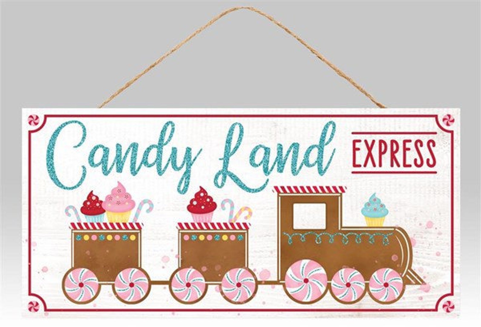 Christmas Sign, Candy Sign, Candy Land Sign, Christmas Wreath Sign ...