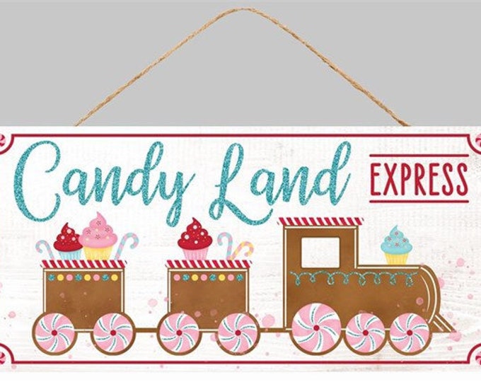 Christmas Sign, Candy Sign, Candy Land Sign, Christmas Wreath Sign ...