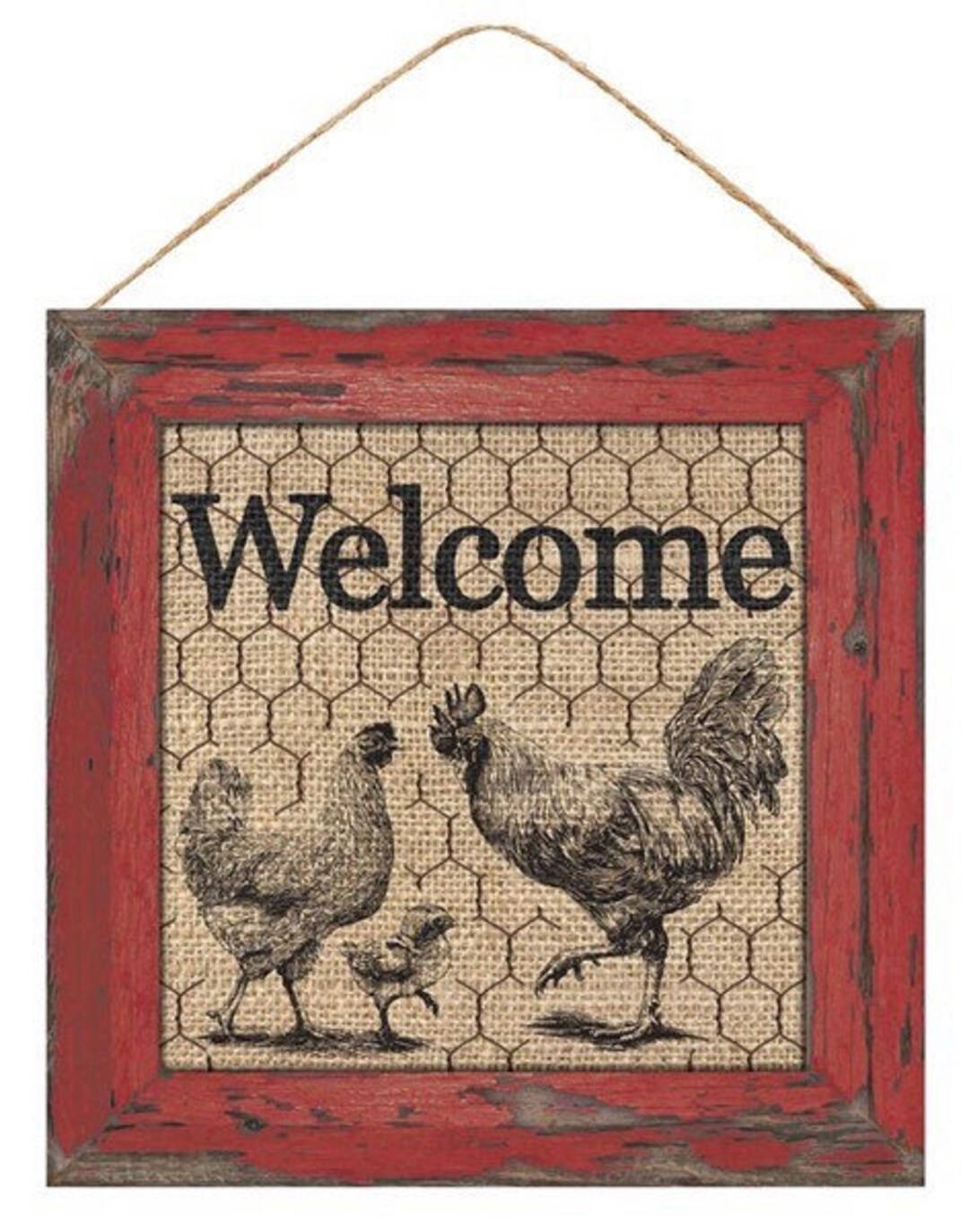 Farmhouse Sign, Welcome Sign, Chicken Sign, Rooster Sign, Rustic Sign ...