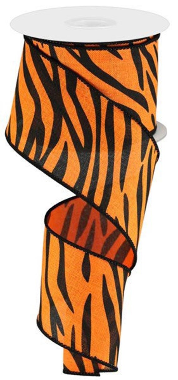 Tiger Ribbon Zebra Stripe Ribbon Black Ribbon Orange | Etsy