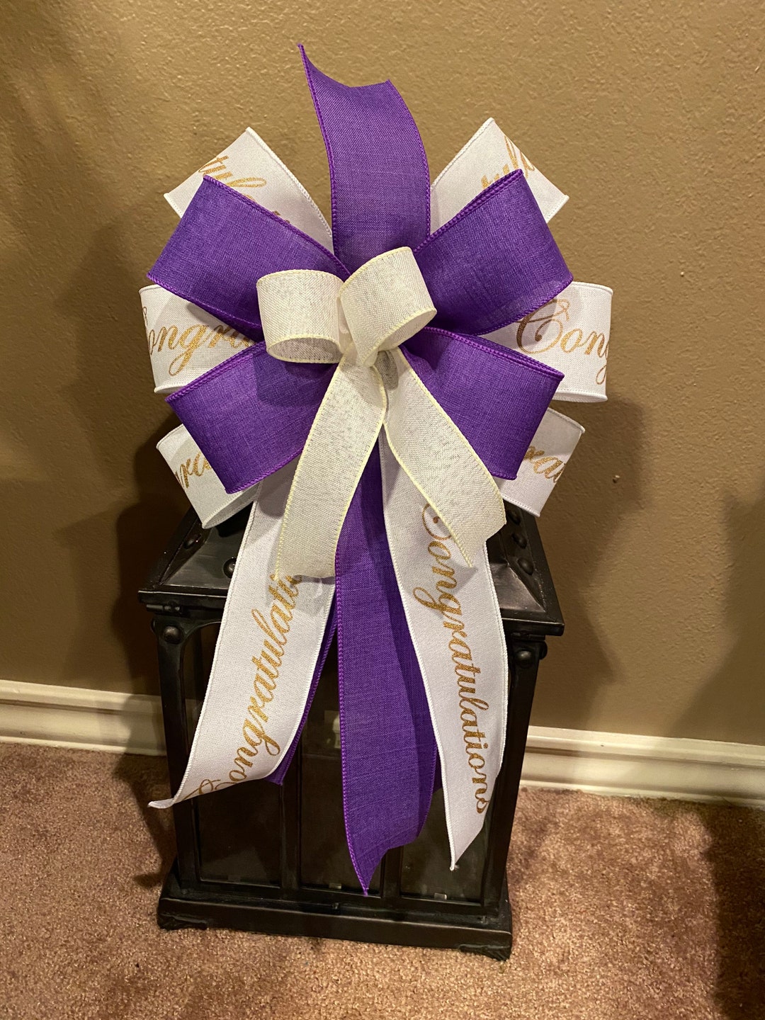 Congratulations Bow, Graduation Bow, Wedding Bow, Wreath Bow, Lantern ...