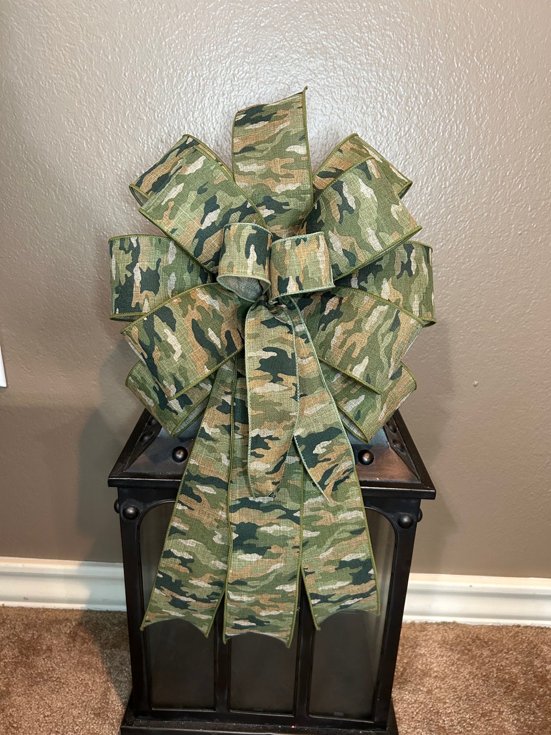 Camo Bow, Camoflauge Bow, Military Bow, USA Bow, Veteran Bow, Forge ...