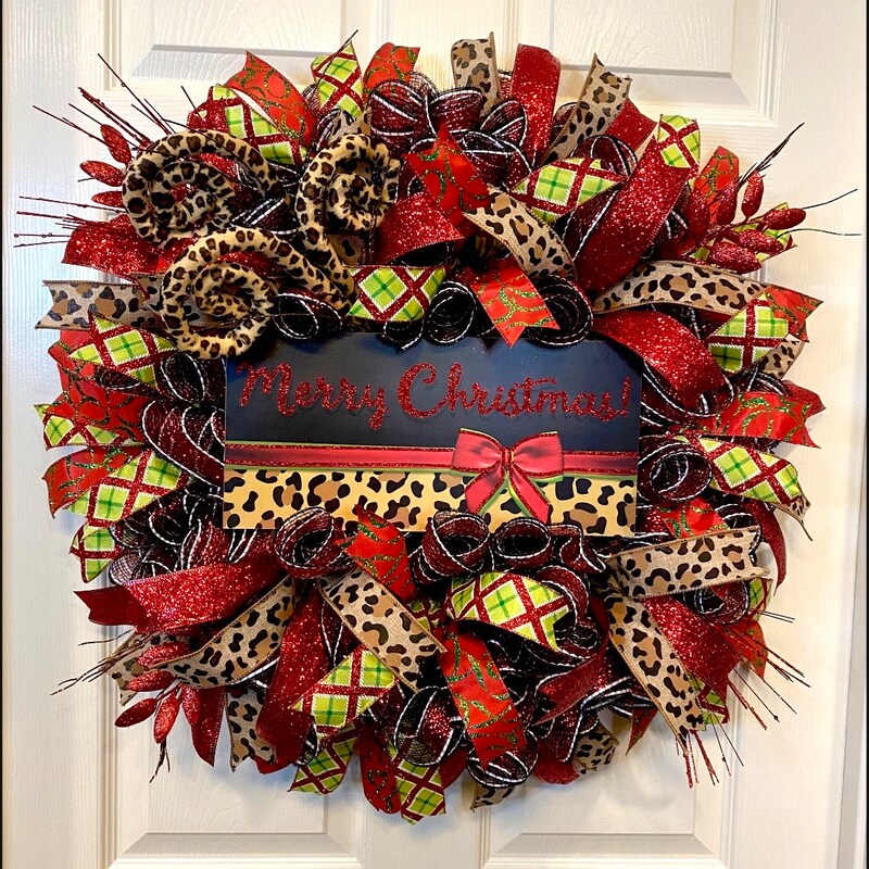 Leopard Print Wreath - Etsy