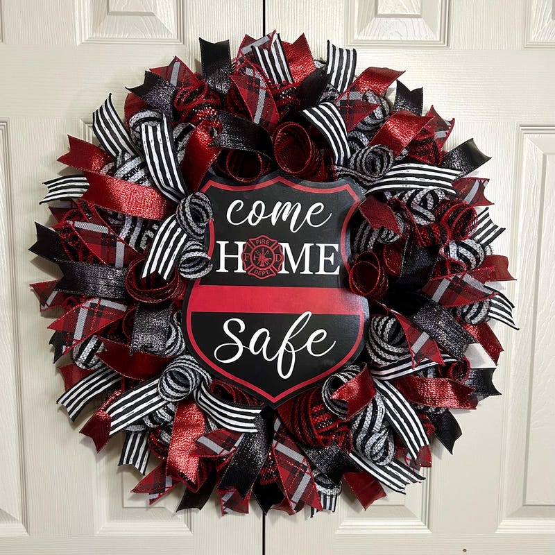 Firefighter Wreath - Etsy