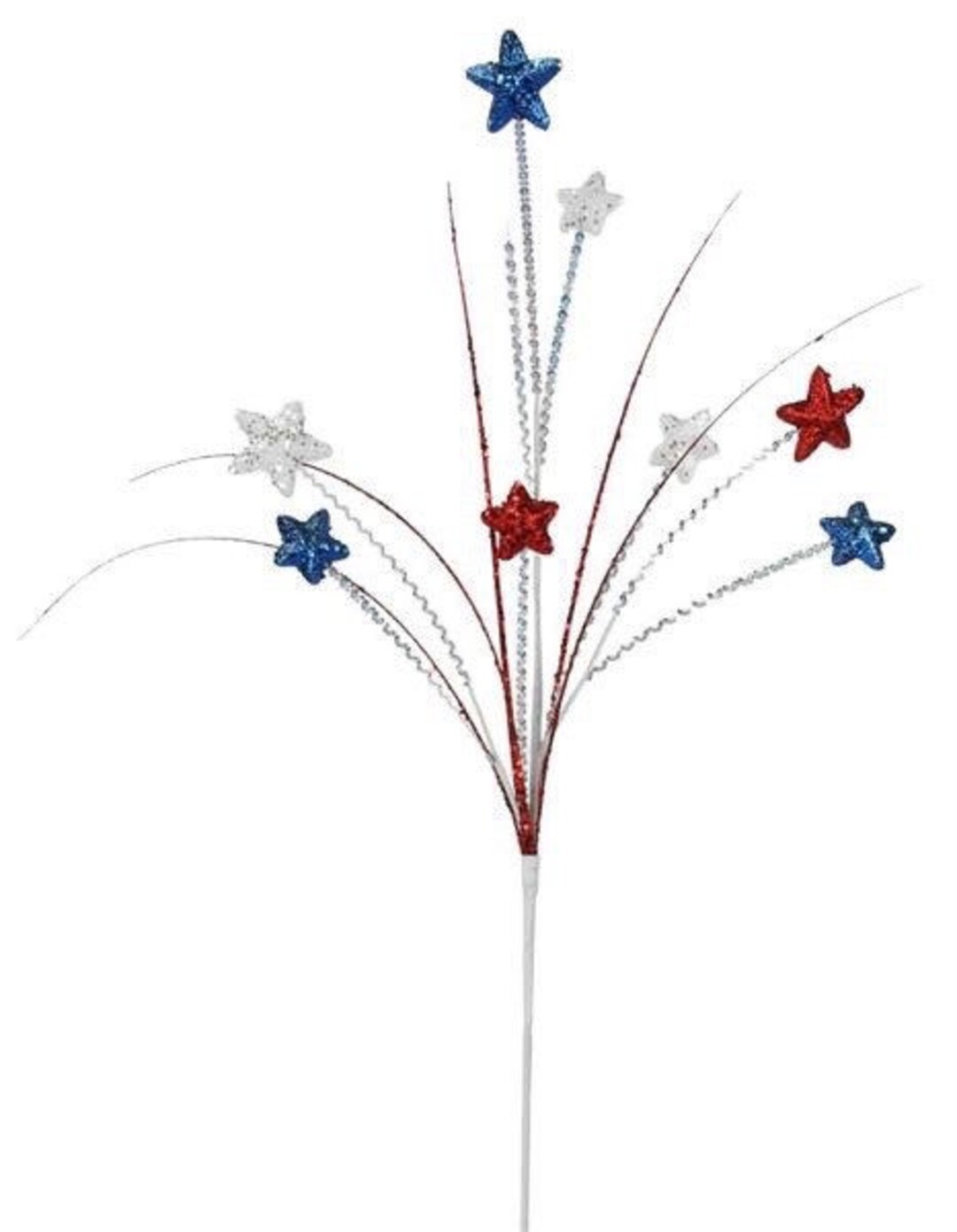 Star Pick, Glitter Grass Spray, Patriotic Embellishment, Star ...