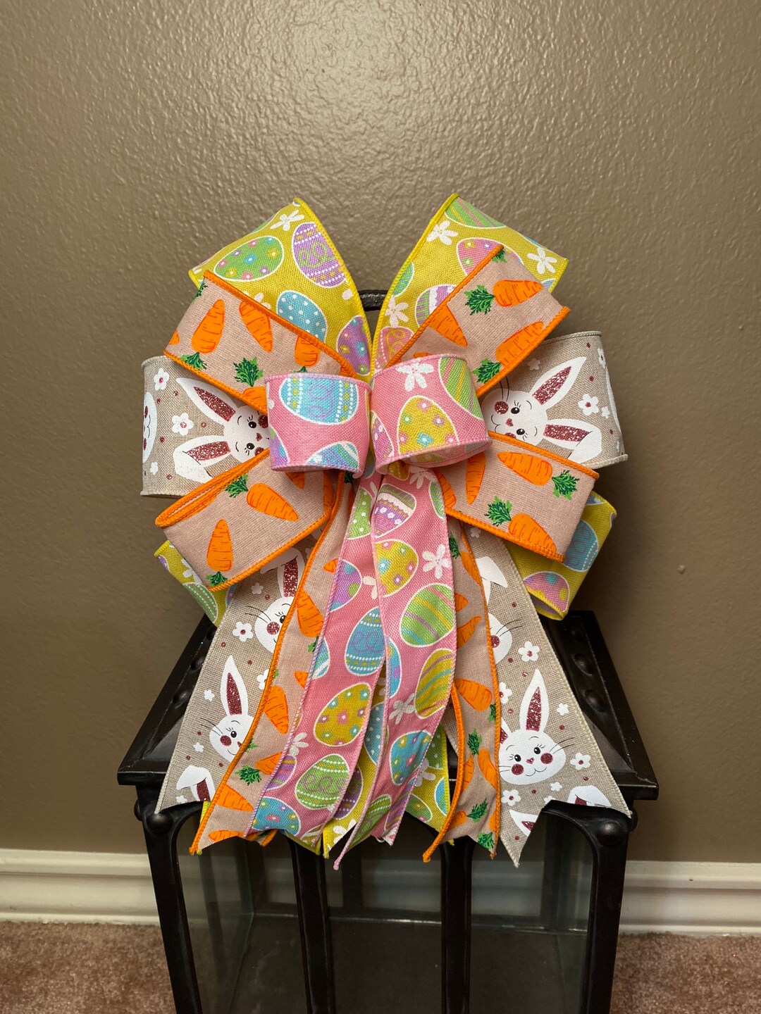 Easter Bow, Easter Bunny Bow, Easter Egg Bow, Pink Bow, Yellow Bow ...